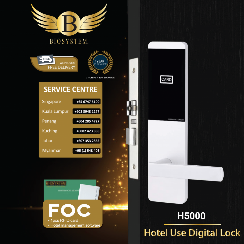 BIOSYSTEM Smart Hotel Door Lock H5000 Dealer Malaysia | BIOSYSTEM Smart Hotel Door Lock H5000 ...