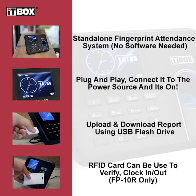 ITBOX Fingerprint Time Attendance FP-10 | ITBOX Finger Print System FP10
