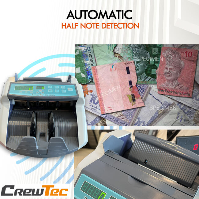 CrewTec Note Counter Machine CN-950UV Dealer malaysia | CrewTec Note ...