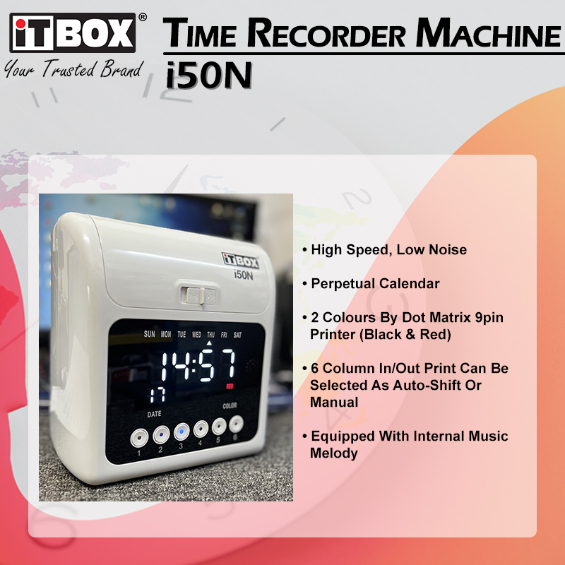 iTBOX Time Recorder i50N Dealer Malaysia | iTBOX Time Recorder i50N ...