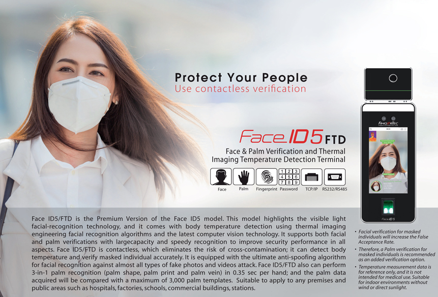 FingerTec Hybrid Face Recognition Face ID 5/FTD Dealer Malaysia ...