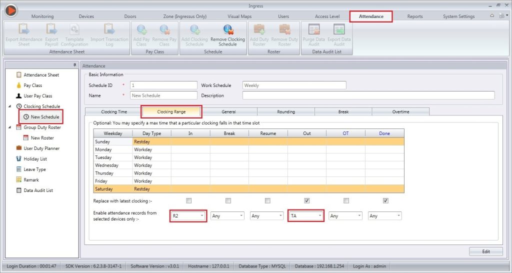 FingerTec Time Attendance & Access Control Management Software INGRESS ...