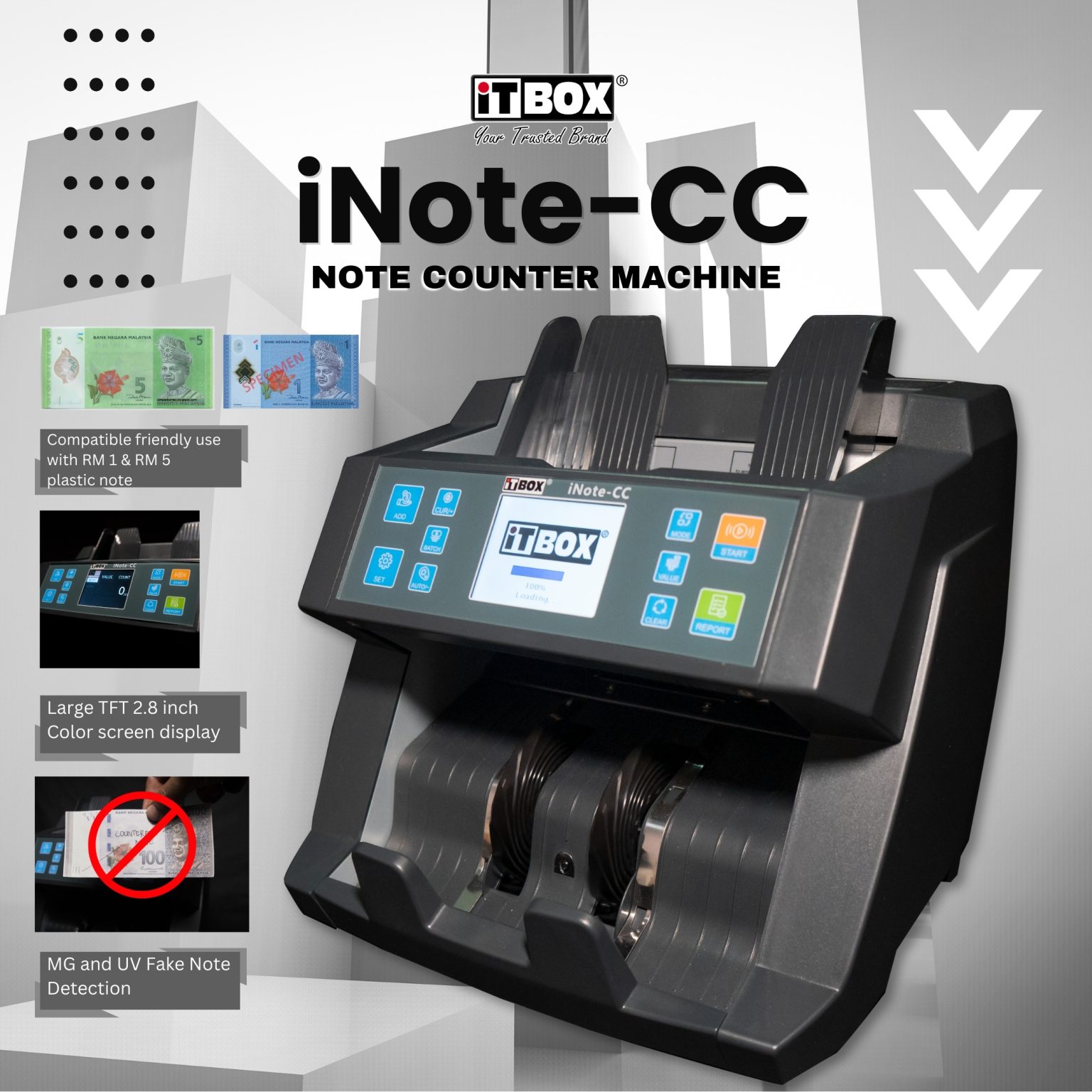 iTBOX Money Counting Machine iNote-CC Supplier Malaysia | iTBOX Money ...