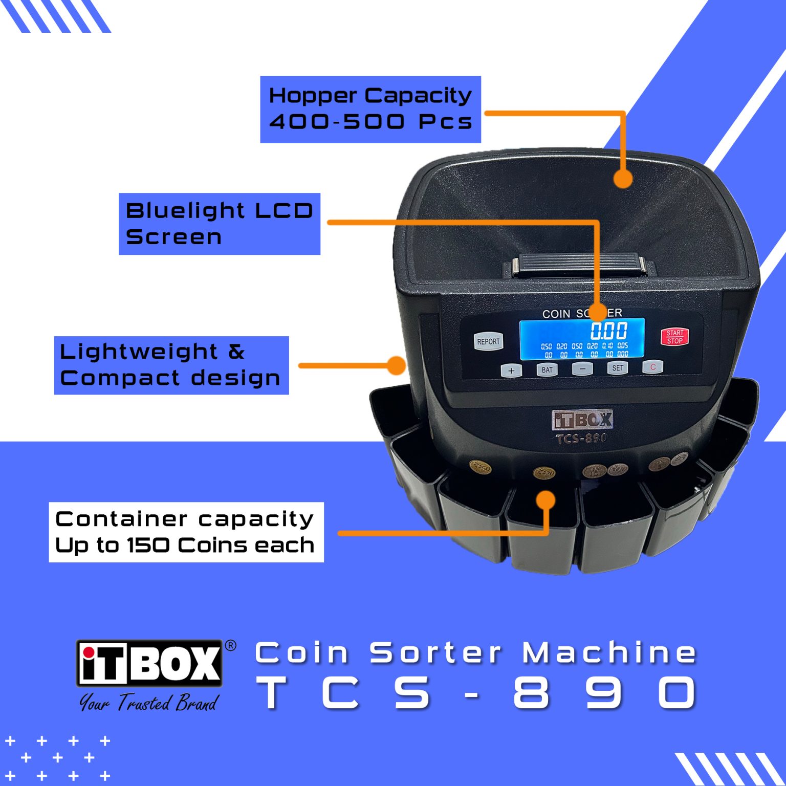 iTBOX Coin Counting Machine TCS-890 Supplier Malaysia | iTBOX Coin ...
