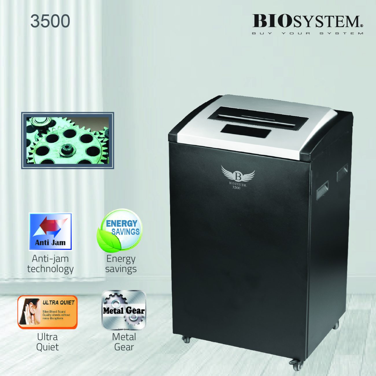 BIOSYSTEM Document Shredder Machine 3500 Supplier Malaysia | BIOSYSTEM ...