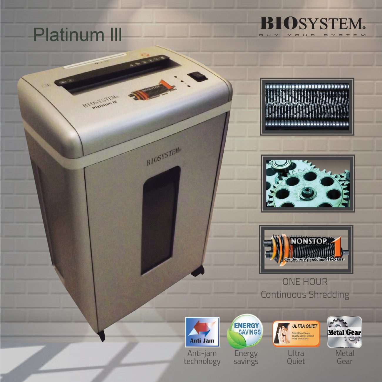 BIOSYSTEM Document Shredder Machine PLATINUM III Supplier Malaysia ...