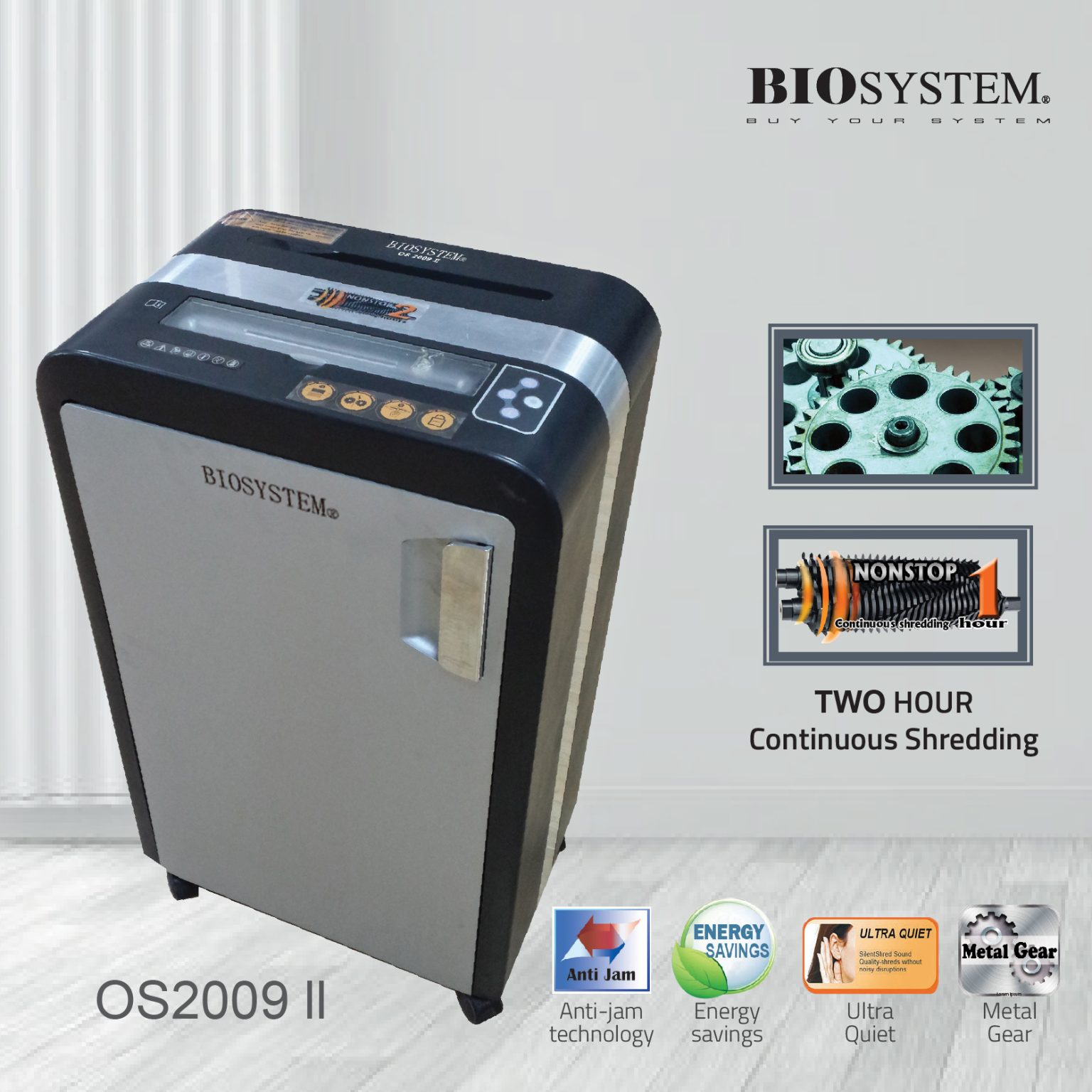 BIOSYSTEM Document Shredder Machine OS2009 II Supplier Malaysia ...