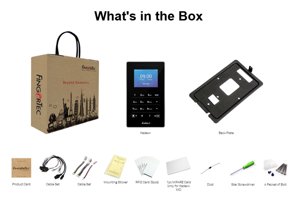 FingerTec Card Access Control & Time Attendance Kadex+ (Kadex Plus ...