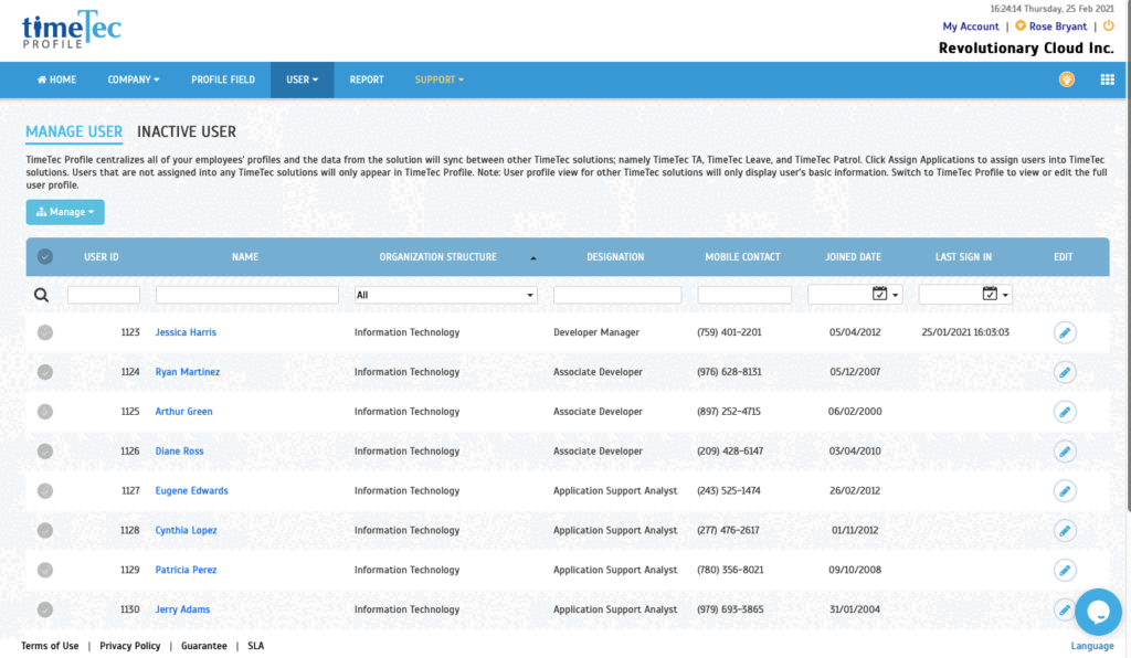 TimeTec Employee Profile System (PROFILE) HR Mobile Apps & Cloud-Based ...