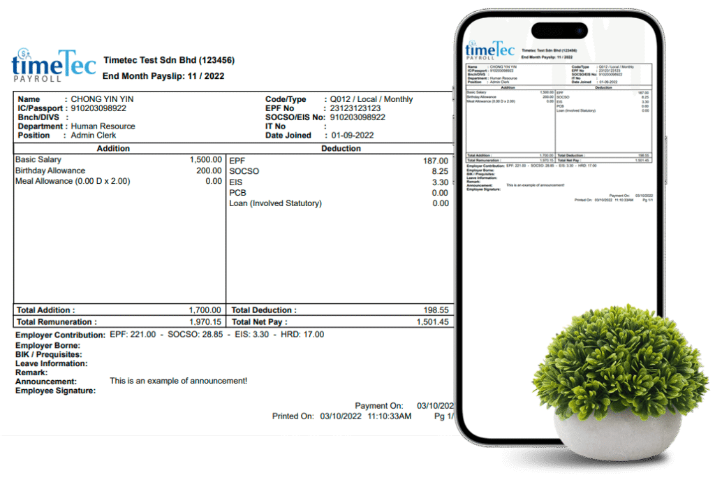TimeTec Payroll System (PAYROLL) HR Mobile Apps & Cloud-Based ...