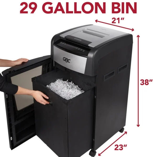 GBC Auto Feed Paper Shredder Machine ShredMaster 600M (Micro-Cut 2x15mm ...